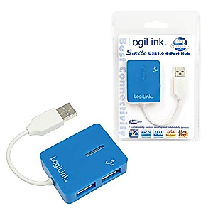 Logilink Smile 4 Port USB 2.0 Hub - Blue
