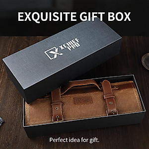 XCHIEF PRO Chef Knife Set, Hand Forged Meat Boning Carving Cleaver Butcher Knife, High Carbon Steel Japan Nakiri Santoku Knife Set with Accessories for Kitchen, BBQ Camping Knives Set with Bag