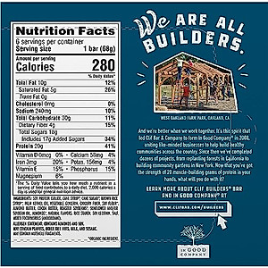 CLIF Builders - Vanilla Almond Flavor - Protein Bars - Gluten-Free - Non-GMO - Low Glycemic - 20g Protein - 2.4 oz. (6 Pack)
