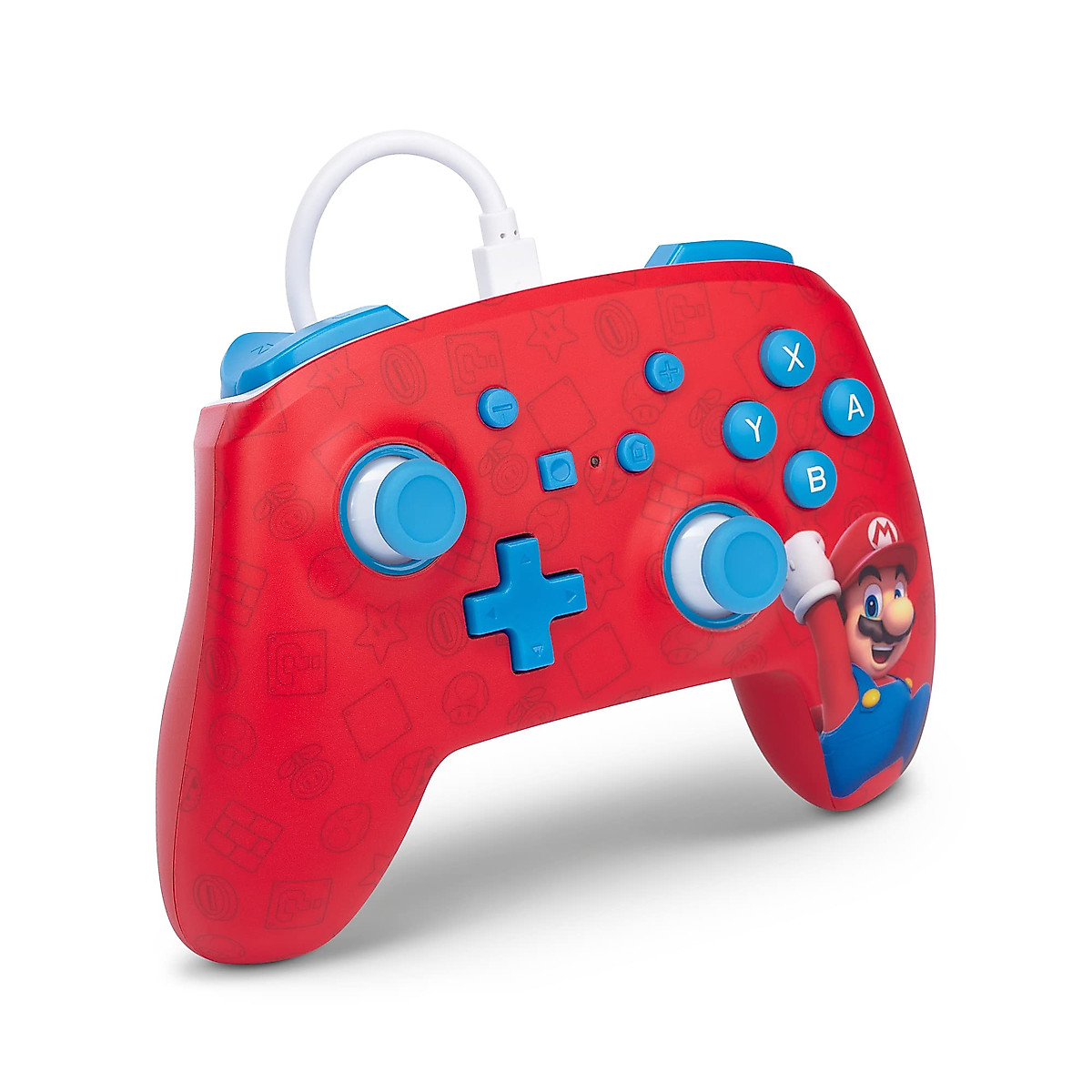 PowerA Enhanced Wired Controller for Nintendo Switch - Woo-hoo! Mario, Gamepad, game controller, wired controller, officially licensed