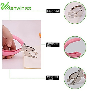 Staple Remover Tool for Office Heavy Duty Pink Blue Hand-held Staple Pin Pull Ergonomic Energy Saving (Blue)