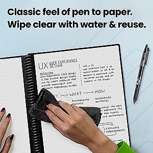 Rocketbook Core Reusable Smart Notebook | Innovative, Eco-Friendly, Digitally Connected Notebook with Cloud Sharing Capabilities | Lined, 8.5" x 11", 36 Pg, Neptune Teal, with Pen, Cloth, and App Included (Pack of 32)