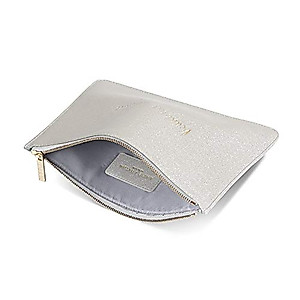 KATIE LOXTON Shiny Champagne Beautiful Daughter Women's Vegan Leather Clutch Perfect Pouch