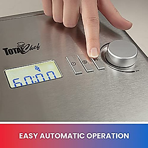 Total Chef 2-in-1 Automatic Ice Cream and Yogurt Maker, 1.6 qt (1.5L), Stainless Steel, Built-In Compressor, Fresh Homemade Frozen Yogurt, Sorbet, Gelato in 1 Hour, No Salt or Pre-Freezing, Silver