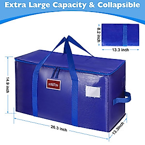 Heavy Duty Moving Bags Extra Large,Storage Bags With Zipper,Storage Totes With Lids,Large Packing Bags For Moving Storage