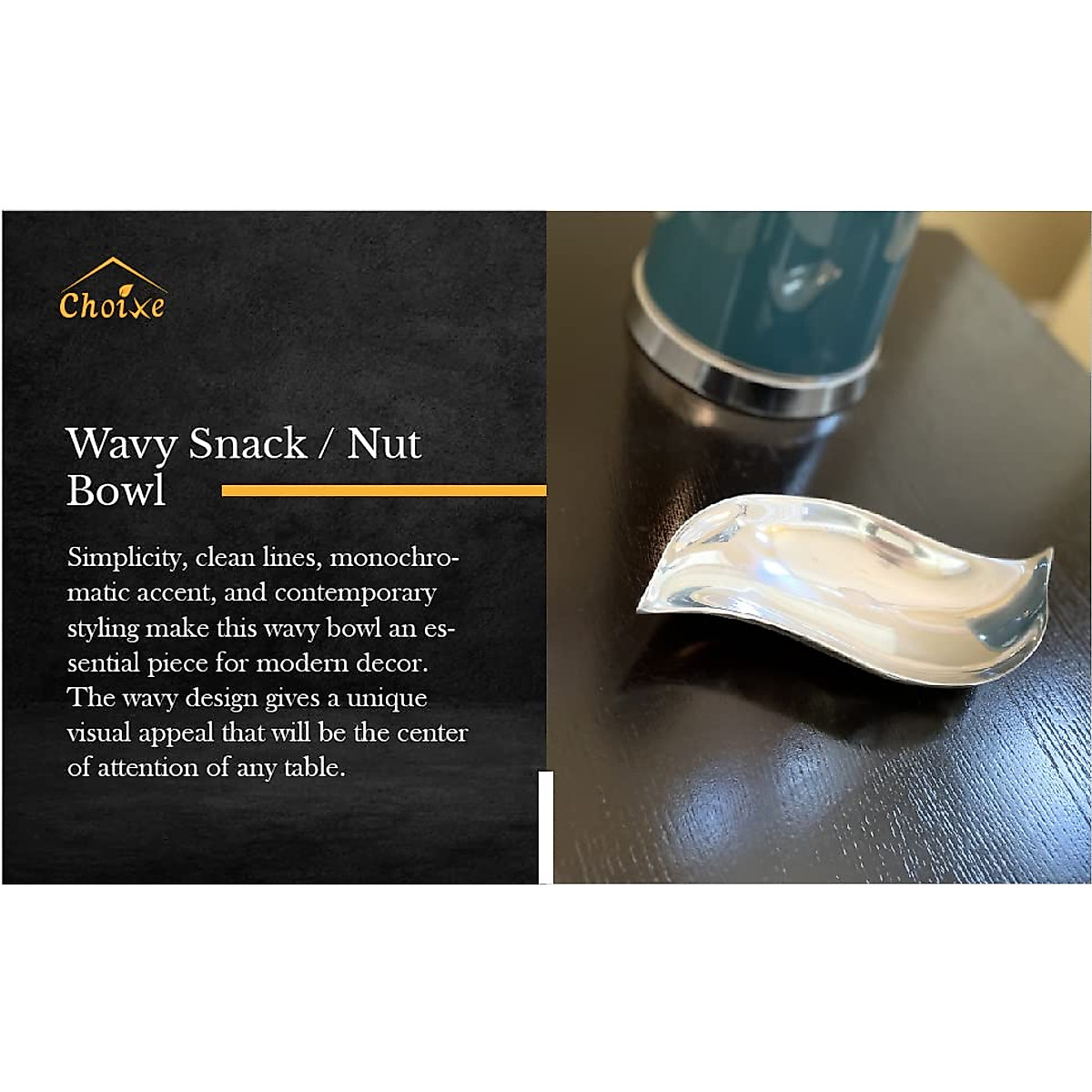 Choixe Wavy Snack/Nut Bowl. Multi-Purpose, Minimalist, Eco-Friendly, Handcrafted.