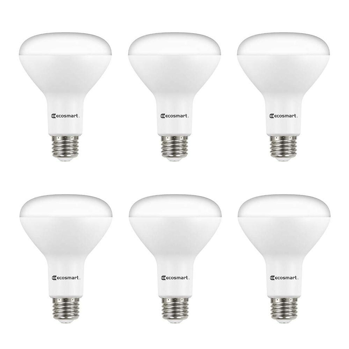 Ecosmart LED Technology Soft White 65W 8.5W Replacement Dimmable Light Bulb 6 Pack BR30 1001 729 291
