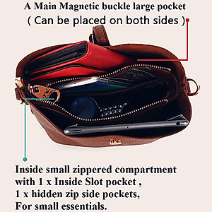 Montana West Mini Crossbody Bags for Women Vegan Leather Cute Bag Purses and Handbags (Brown) MWC-024BR