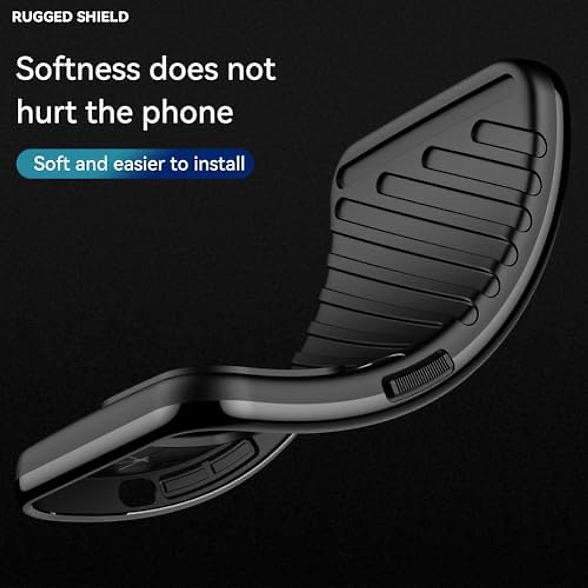 DFTCVBN Phone Case for Huawei P40 Pro Case, Huawei P40Pro ELS-N04 Case, Military Grade Shockproof Rugged Shield Anti-Scratch Soft TPU Back Cover Cases for Huawei P40 Pro Black