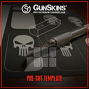 GunSkins Pistol Mag Skins - 6 Pack - Compatible with Airsoft AEG BB Gun - Vinyl Decals - Easy to Install - 100% Waterproof - Made in USA - GS America