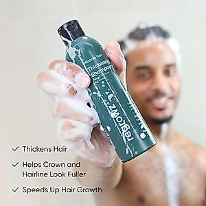 Regrowz Hair Thickening Shampoo for Natural Hair Growth - 7.6oz - Hair Growth Treatment for Men & Women for Thinning & Dry - DHT Blocker - Infused with Biotin, Saw Palmetto & Rosemary Oil