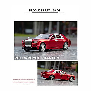 Alloy Collectible Red Rolls Royce Phantom Toy Pull Back Vehicles Diecast Model Car