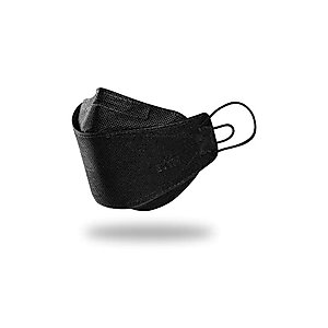 BOTN 11Pcs Black KF94 Protective and Safety Face Mask for Adult, 4-Layer Filter and 3D Design, Adjustable Strap and Made in Korea (Black, Large)