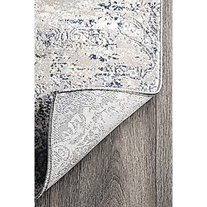 nuLOOM Twilight Tribal Distressed Area Rug, 9' x 12', Silver