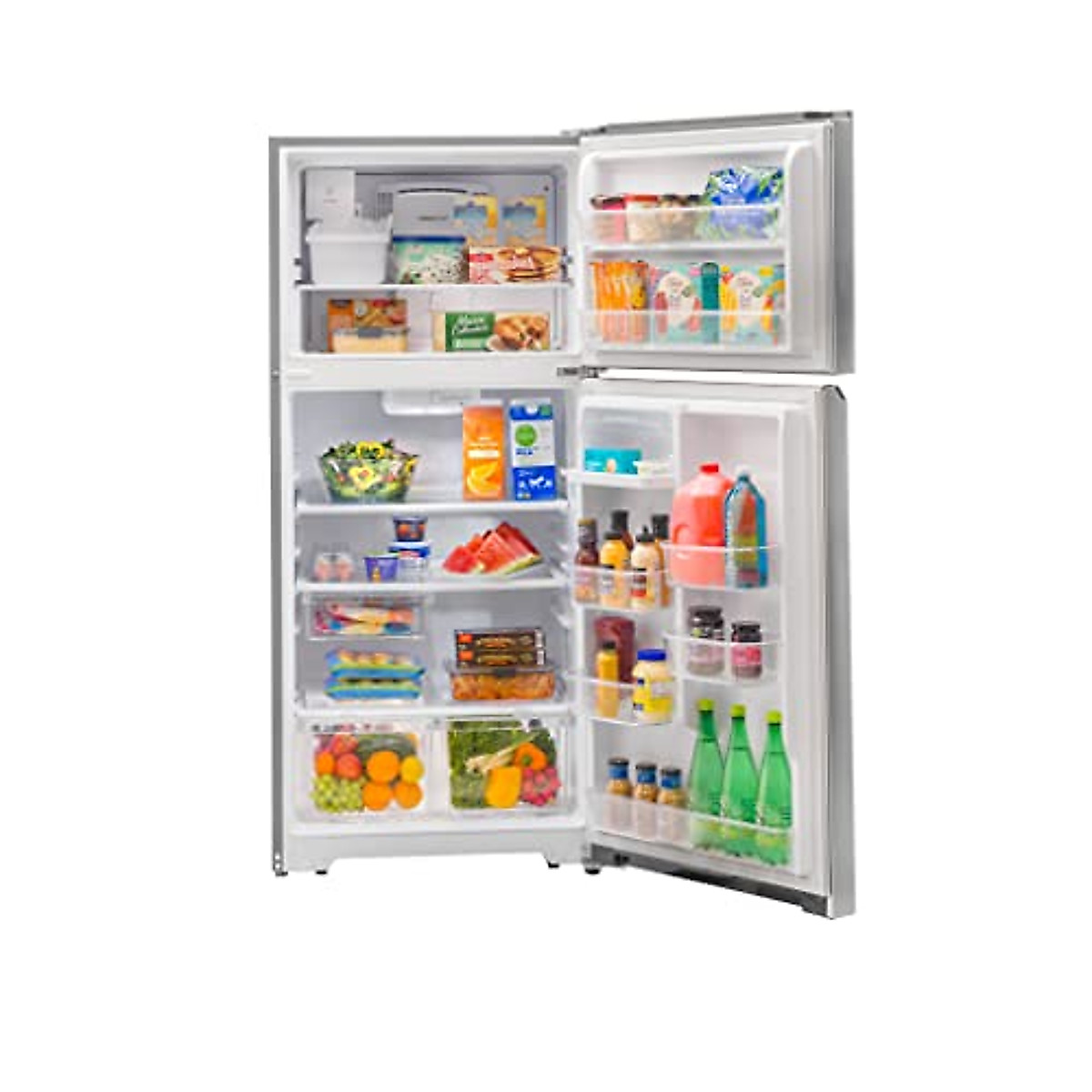 Winia 18 cu. Ft. Top Freezer Refrigerator with Icemaker - Stainless Steel