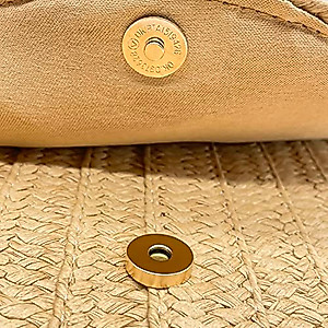 Straw Bags Handmade Crossbody Clutch Detachable Shoulder Strap Summer Beach Handbags