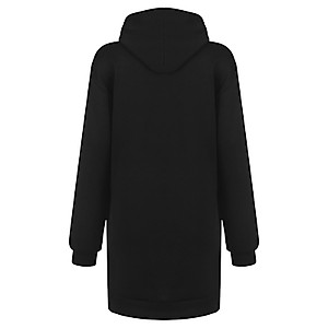 Christmas Hoodies Dress for Women Ugly Christmas Sweater Shirt Long Sleeve Crewneck Pullover Hooded Tunic with Pockets