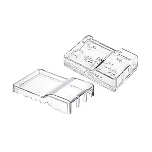 Vilros Clear Transparent Slim Compact Case for Raspberry Pi 4-Includes Sealed and Open Cover Options