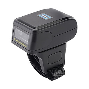 Barcode Scanner,2D Barcode Scanner Portable Finger Handheld Wearable Ring 1D 2D Bar Code Reader Bt+2.4G Wireless and Wired Connection Support for Windows iOS Android Pc Computers Supermarket