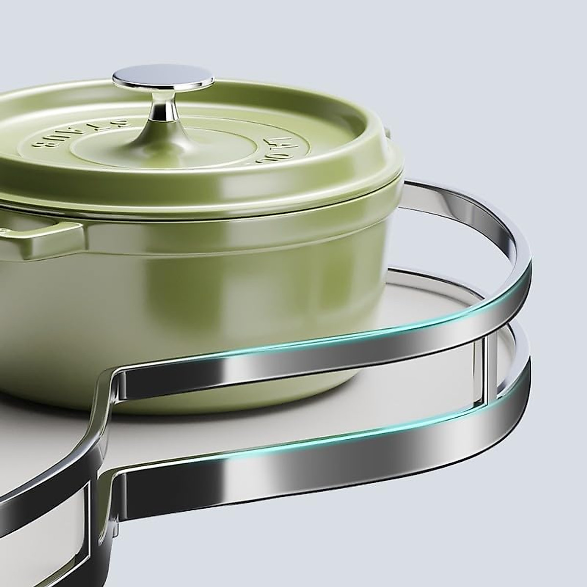 SIPELQDE Swing Right Blind Corner Cabinet Pull out for 36 Inch,Soft Close Corner Cabinet Organizer,2 Tiers Tray Adjustable Height Corner Cabinet Lazy Susan