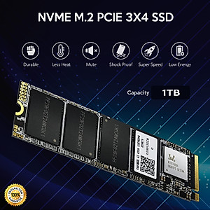 innomaker 1TB SLC Cache 3D NAND TLC NVMe M.2 2280 PCIe Gen 3x4 Internal SSD Solid State Hard Drive Memory Card Read/Write Speed up to 3500/2200MB/s for Laptop PC Desktop ARM SBC Boards (1TB)