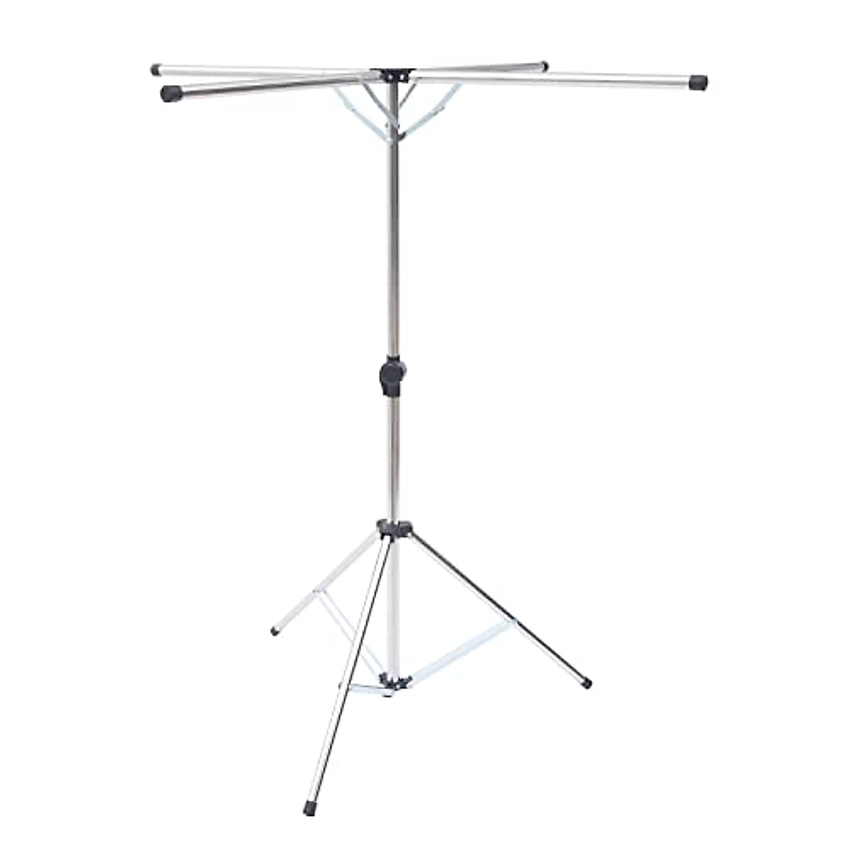 Leblett Tripod Clothes Drying Rack,Foldable Portable Space Saving Laundry Drying Rack High Capacity 4 Poles,Height-Adjustable with 10 Hooks for Outdoor and Indoor Home Use