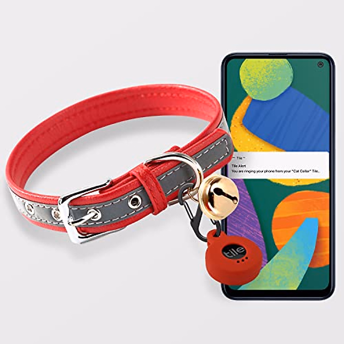 Geiomoo Silicone Case Compatible with Tile Sticker 2022, Protective Cover with Carabiner (Red)