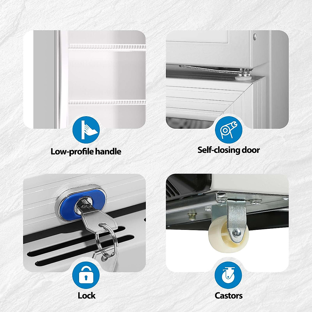 KICHKING 8.0 Cu.ft Merchandiser Refrigerator, 35~46?, 21.7" W Glass Door Upright Display Refrigerator, Light Box Beverage Cooler, LED Lighting, Drink Fridge-Silver, for Home Restaurant Grocery Stores