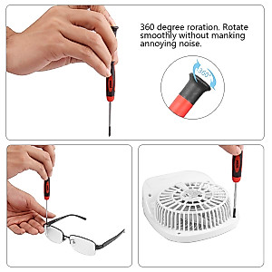 XOOL 42PCS Magnetic Screwdriver Set with Tray, Torx Phillips Flat Hex Pozi Non-Slip Magnetic Tips Screwdriver Set