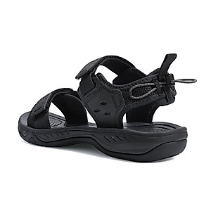 EZEREELL Men's Hiking Sandals, Comfortable Sport Walking Sandals Black 7