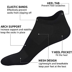 Cozi Foot Ankle Socks for Women: Cotton Soft Fabric Black
