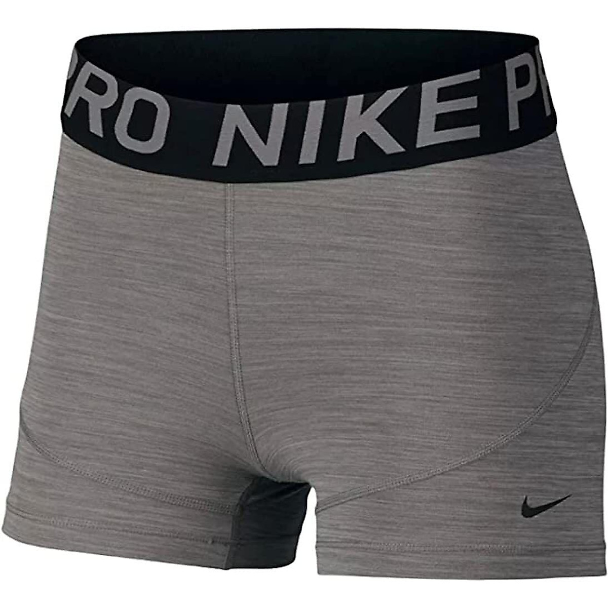 Nike Womens Pro 3 Inch Compression Shorts (as1, Alpha, s, Regular, Regular, Gunsmoke/Heather/Black)
