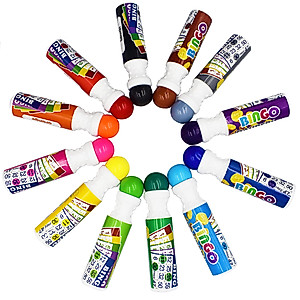 Yuanhe Bingo Daubers Dot Markers - Mixed Colors Set of 24 Pack-12Colors