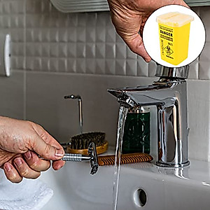 Zerodeko 2Pcs Shaver Recycling Bucket Trash Can Plastic Garbage Can Waste Razor Recycling Bin for Barber Shop Shaver