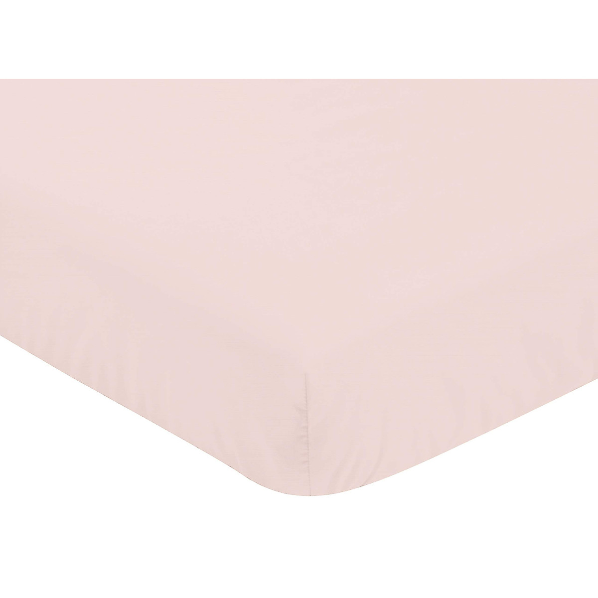 Sweet Jojo Designs Blush Pink Girl Fitted Crib Sheet Baby or Toddler Bed Nursery - Solid Color Cotton for Boho Desert Sun Mountain Collection