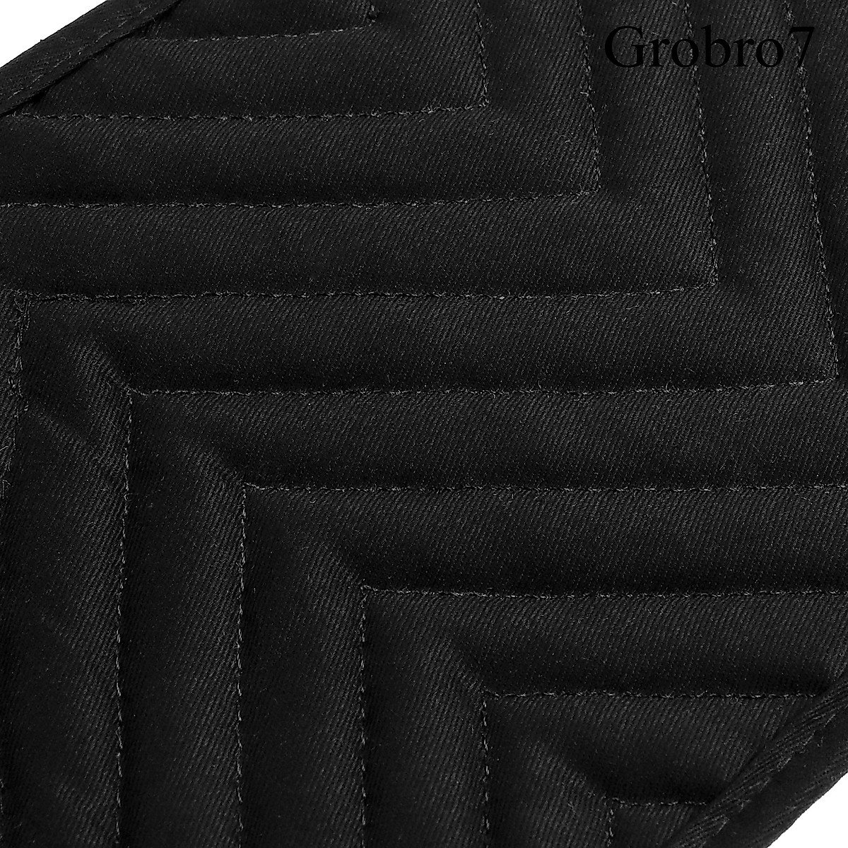 GROBRO7 5Pack Cotton Pocket Pot Holder Set Kitchen Heat Resistant Potholder Machine Washable Potholders Bulk Oven Mitts Black Plain Hot Pads Trivet for Baking Cooking with Pocket 7x9