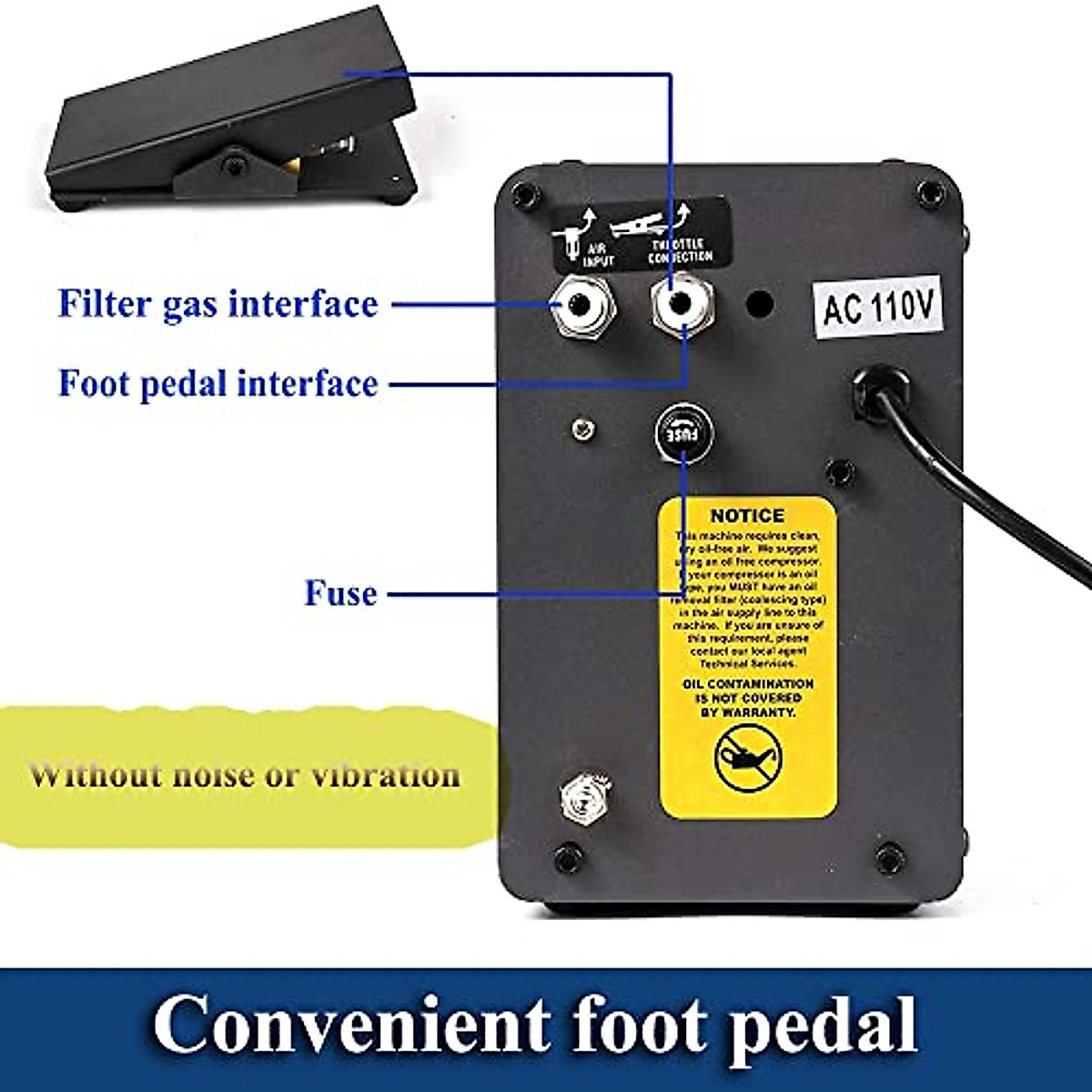 Dual-Head Pneumatic Jewelry Engraver Machine 110V 60Hz Pneumatic Hand Engraving Machines 400-8000 RPM Pneumatic Graver Handpiece Micro Engraer for Jewelry Crafts and Wrought Iron