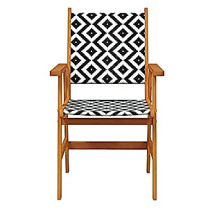 Camerina 5 Piece Patio Dining Set Patio Table and Chairs Set Outdoor Patio Dining Set Outdoor Dining Table Set Solid Acacia Wood 3087124