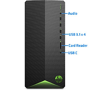 HP Pavilion TG01 Gaming Desktop, AMD Ryzen 5 5600G, 32GB RAM 1TB NVMe SSD, AMD Radeon RX 5500 4GB, 3 in 1 Media Card Reader, DisplayPort, HDMI, AC Wi-Fi, Bluetooth – Windows 11 Pro
