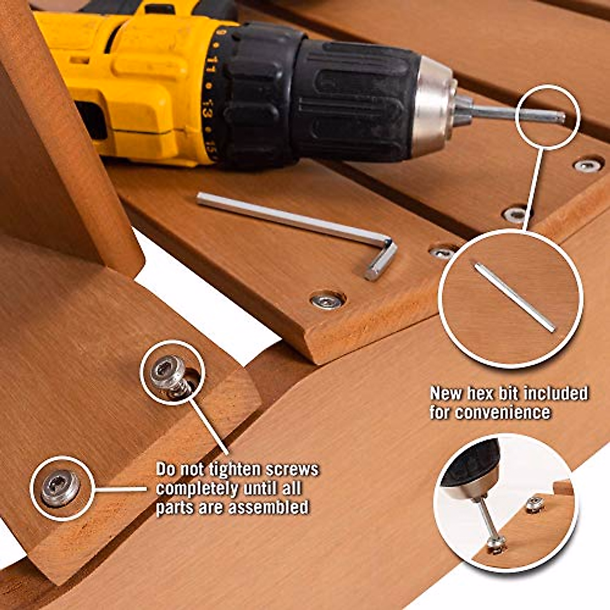 Lifetime 60064 Adirondack Chair, Natural Brown