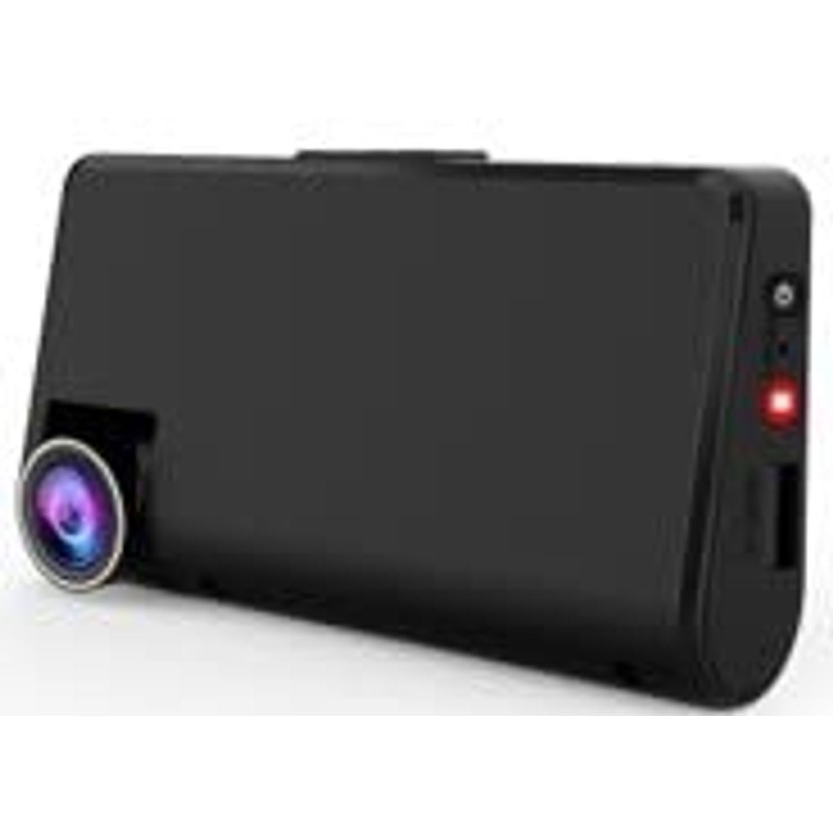 ONN Dual Dash Cam with Ultra-Wide Angle Lens, 3'' LCD Screen, Front 1080P Wide Angle Camera with 16GB SD Card, Supports 128GB max, Built in G-Sensor (Renewed), Black