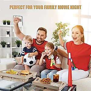 TRSPCWR 2 Pack Bed Tray Table Breakfast Trays with Foldable Legs, Wood Food Dinner Serving Tray for Bedroom, Hospital, Home, Used As Laptop Desk Snack Tray