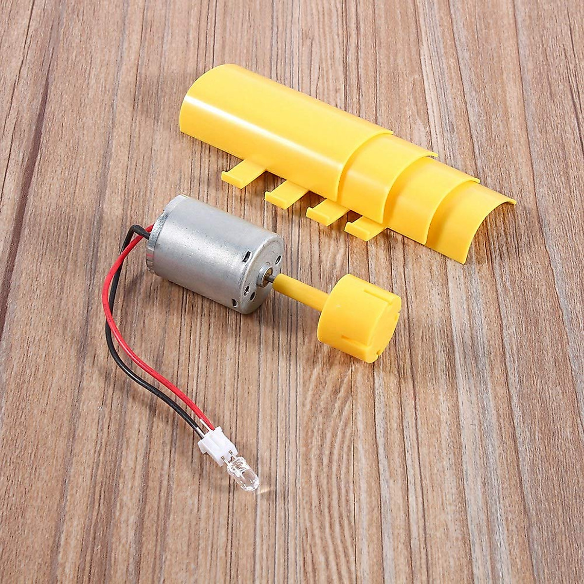 Kadimendium DIY Kit Vertical Wind Generator Small Motor Vertical Wind Turbines Blades Breeze Electricity Generator Science Mode Teaching Tool Small Motor Blades Generator