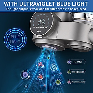 HOMELODY Faucet Mount Water Filter, LED Display Tap Water Purifier Reduces Lead Chlorine Heavy Metals, Water Filter for Sink Faucet Fits Standard Faucets (Includes 1 Filter)