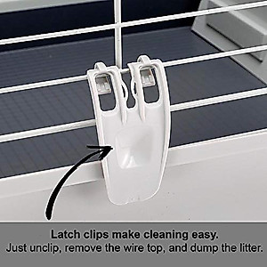 Ferplast Krolik Green Rabbit Cage Deluxe | Rabbit Cage Includes All Accessories & Measures 39.4L x 23.6W x 19.7H & Includes All Accessories | 1-Year Manufacturer's Warranty