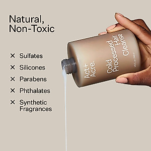ACT+ ACRE Cold Processed Balancing Shampoo - Clarifying Cleanse for Build Up - Sulfate Free Gentle Hair Treatment with Moringa Oil - Moisturize and Strengthen Damaged Hair (10 Fl.oz)