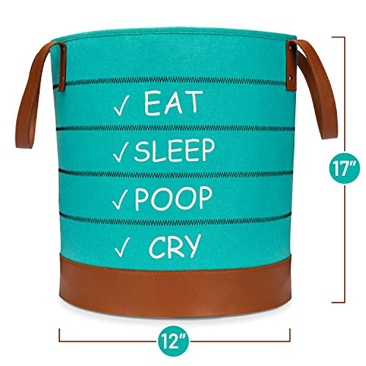 SMILE A WHILE Baby Laundry Basket and Baby Hamper Great Basket for Toy Storage Large Collapsible Laundry Basket Fits Nursery Decor Felt Laundry Basket can be Used for Blanket Basket for Nursery