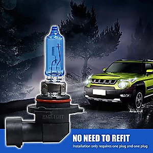 QODOLSI Pack-2 9005 Car Super Bright LED Bulb, 12V 100W Stainless Steel High Beam Low Beam Driving Fog Light, Plug-and-play Bulb for Most Cars SUVs and Trucks (White)