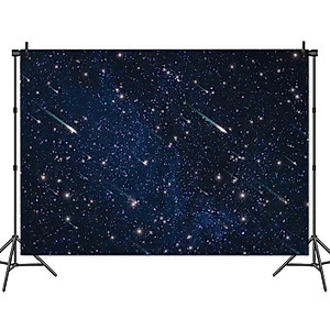 Night Sky Star Universe Space Starry Photo Backdrops Galaxy Stars Children Boy Kids Boy or Girl Birthday Party Decor Photo Background Banner 7x5FT
