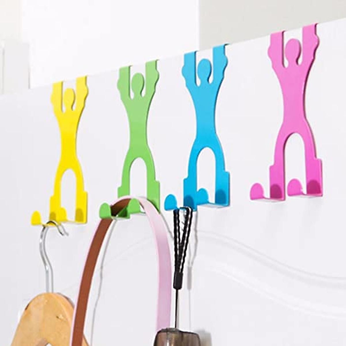 UPKOCH Stainless Steel Hangers Shower Door Towel Hooks Hanger: 3pcs Men Shaped Over The Door Coat Towel Hat Bag Holder Bathroom Stainless Steel Hanging Rack Stainless Steel S Hooks